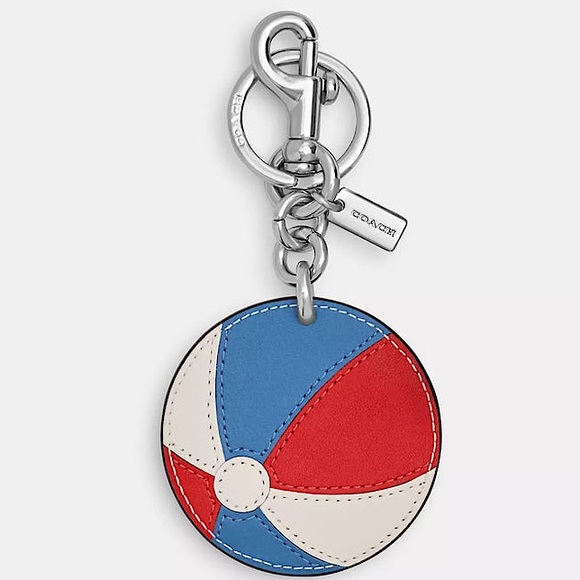 Coach | Bags | Coach Multicolor Leather Beach Ball Bag Charm Hangtag ...